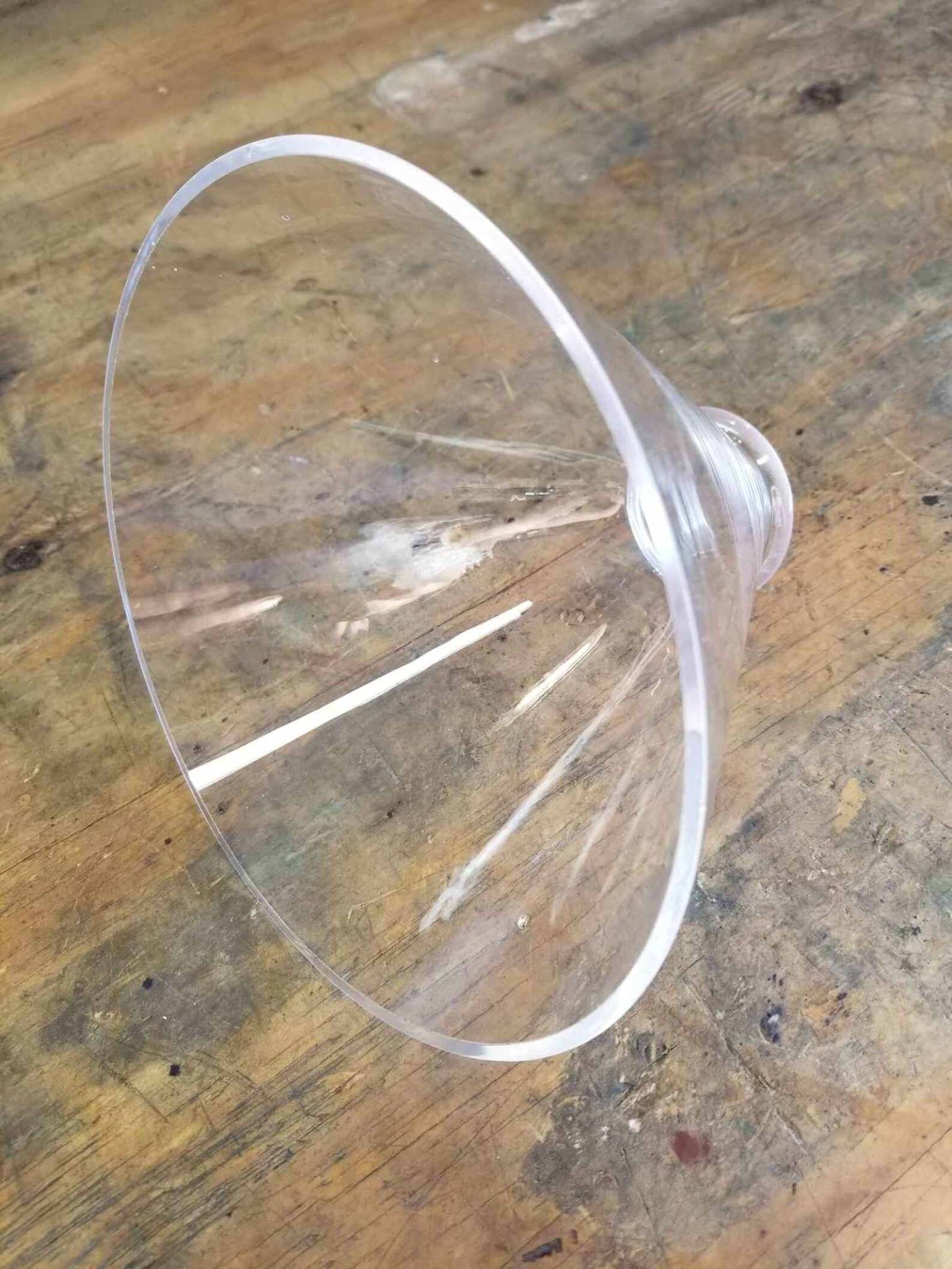 7" Glass Cone Shade, 2-1/4" Inch Fitter Size Neck - Pendant Lamp Shade ...