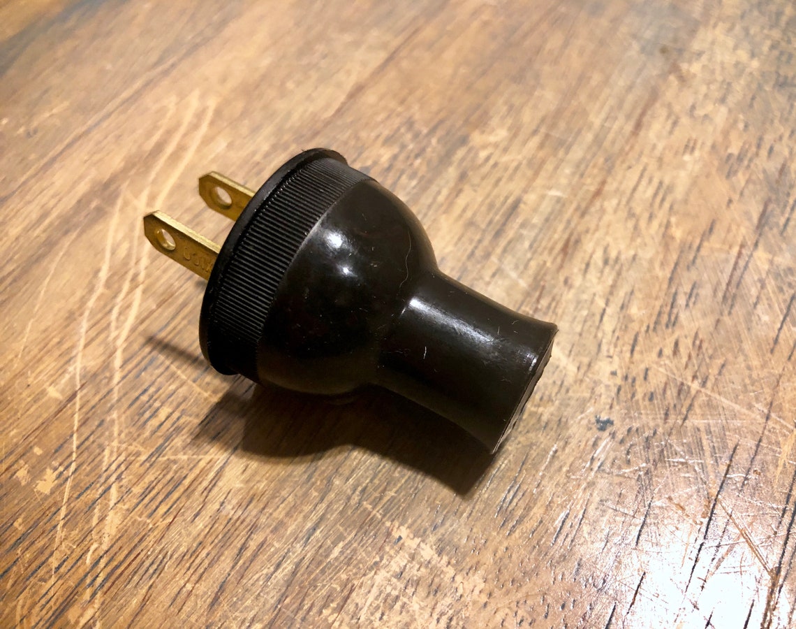 Vintage Style 2 Prong Electrical Plug: Black Brown or White. - Etsy Canada