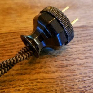 Antique Replica Electrical Plug - Long Neck Decagon Design, Polarized 2 ...