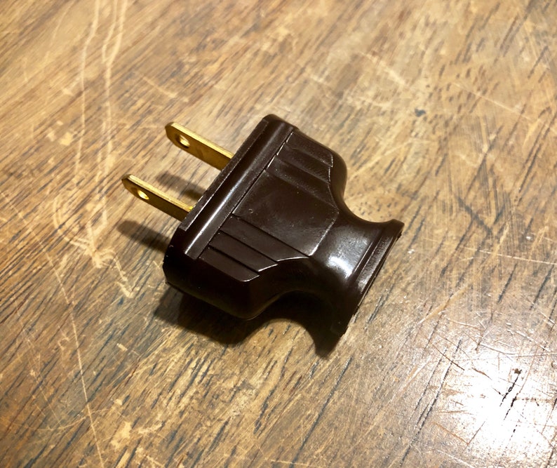Vintage Style 2 Prong Electrical Plug: Black Brown or White. - Etsy