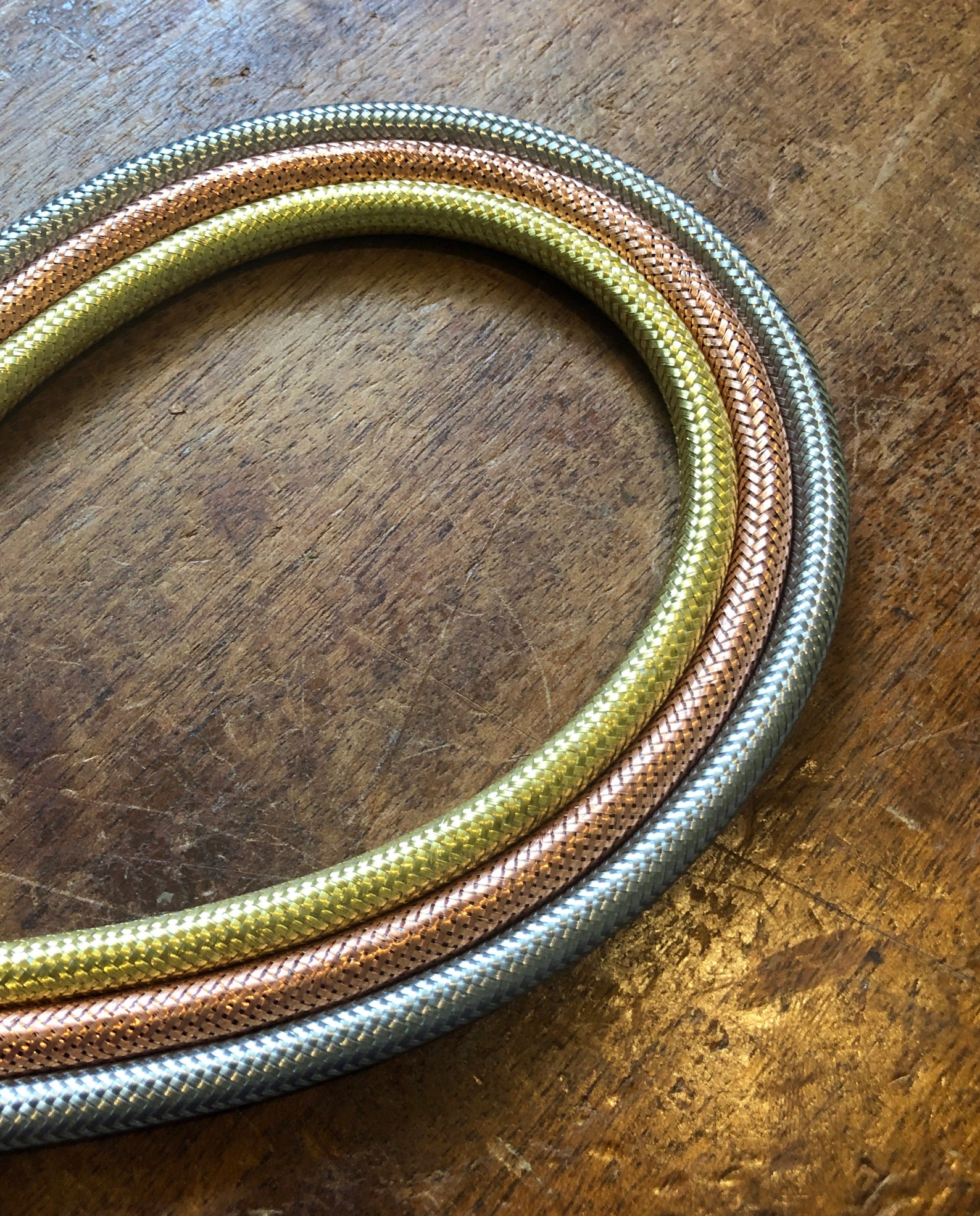 6 Füße Messing Metall geflochten 3-Draht Runde Schnur - Etsy.de