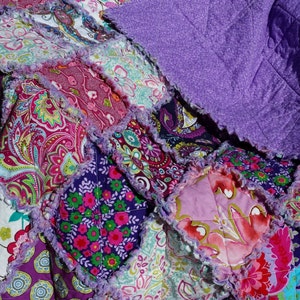 Bright, Old World Looking, Purple Rag Quilt - Etsy