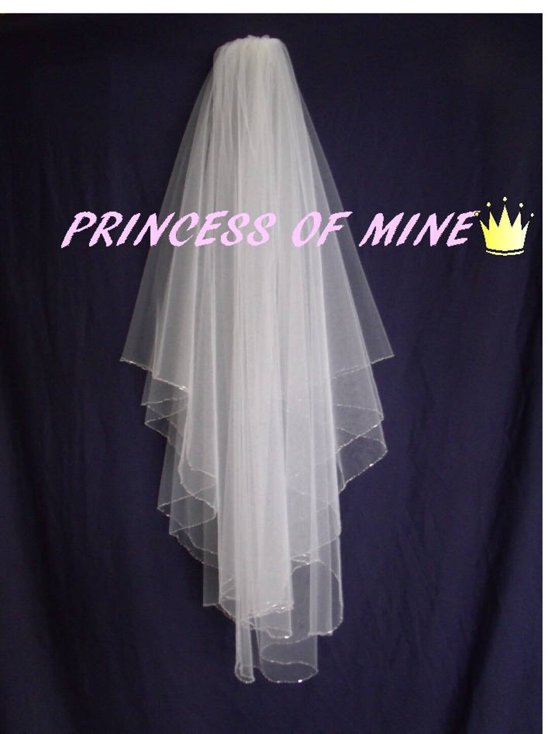 ANGEL WINGS Beaded Veil. Hand Beaded Edge With Pearls and Crystals - Etsy