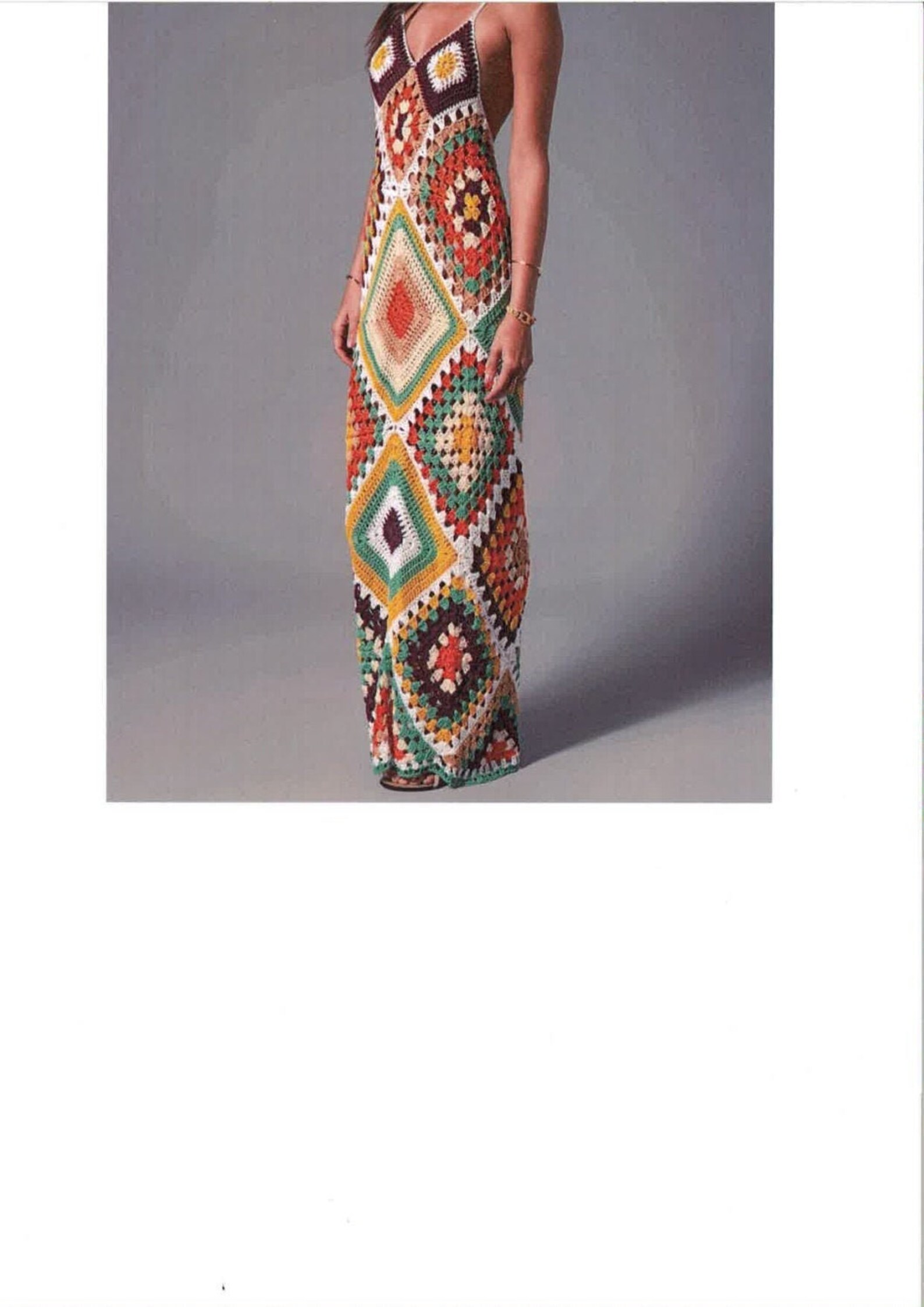 Crochet Pattern Long Dress Maxi PDF Pattern No.0103 | Etsy