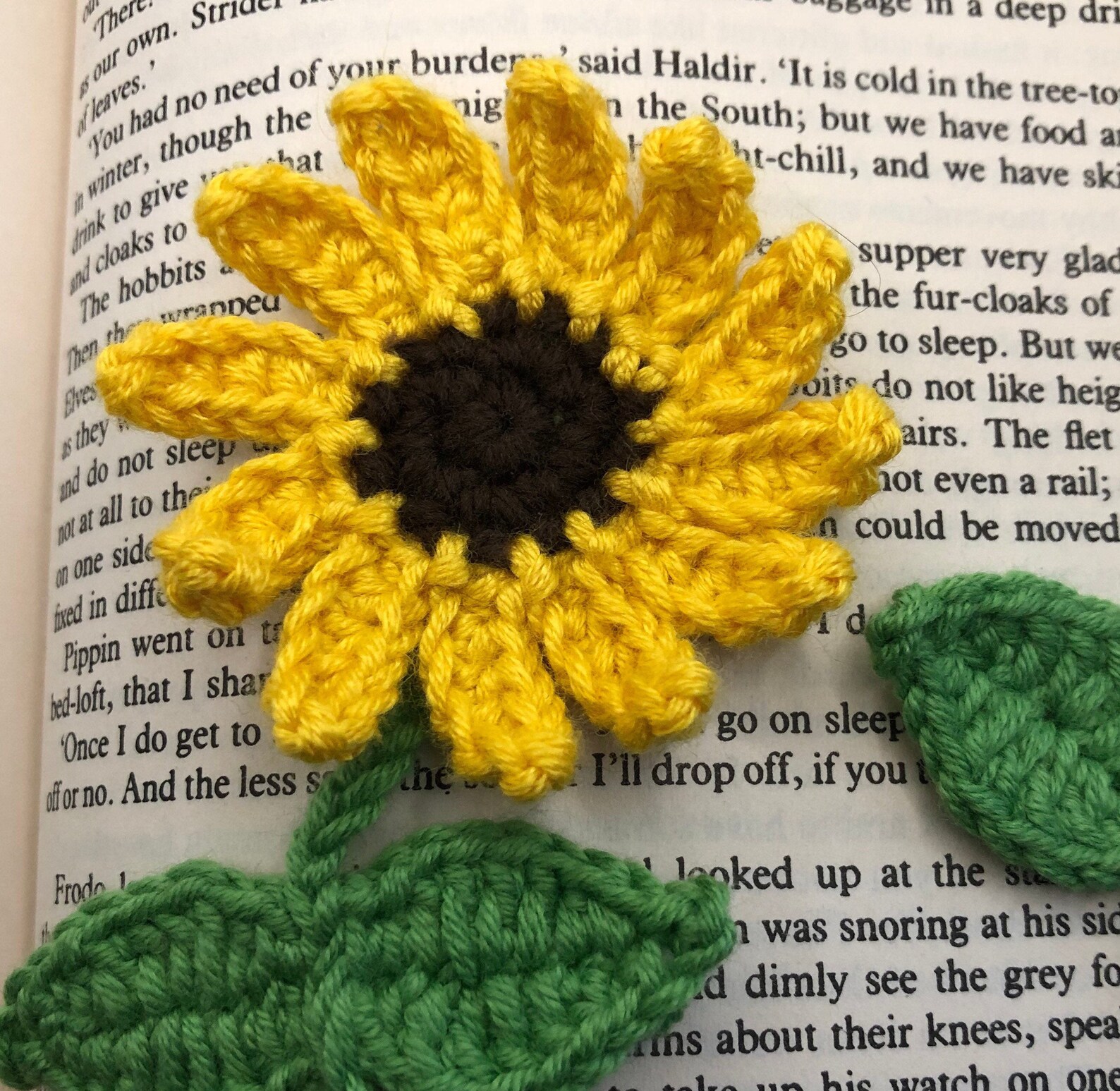 Crochet Black Eyed Susan Bookmark Perfect Gift for Your Book - Etsy