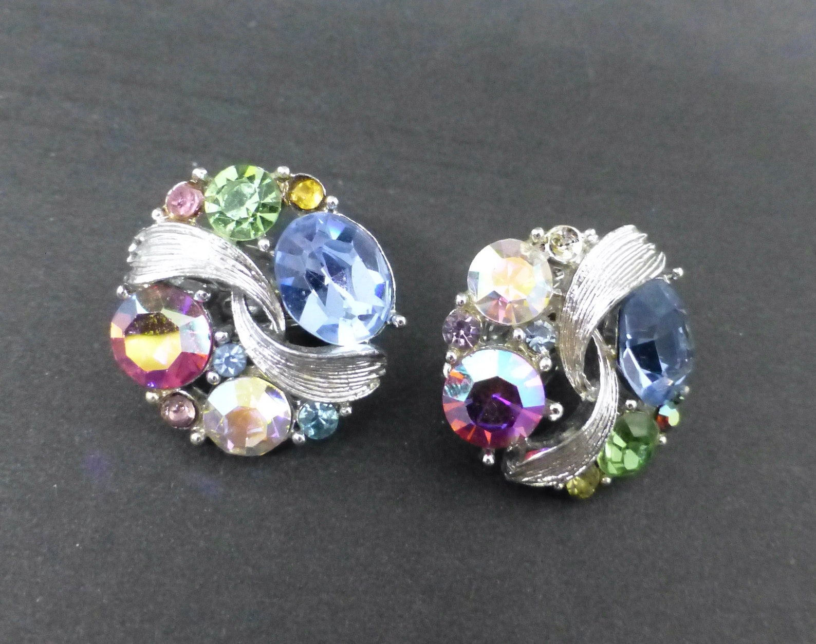 Lisner Pastel Crystal Necklace and Earrings - Etsy