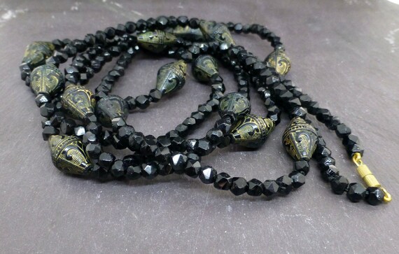 Long French Jet Beads | Etsy
