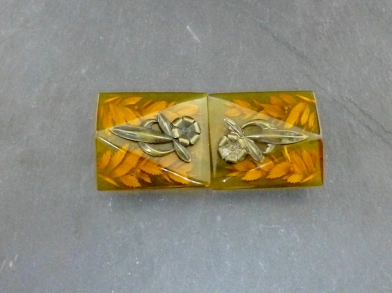 Reverse Carved Lucite Buckle Etsy UK