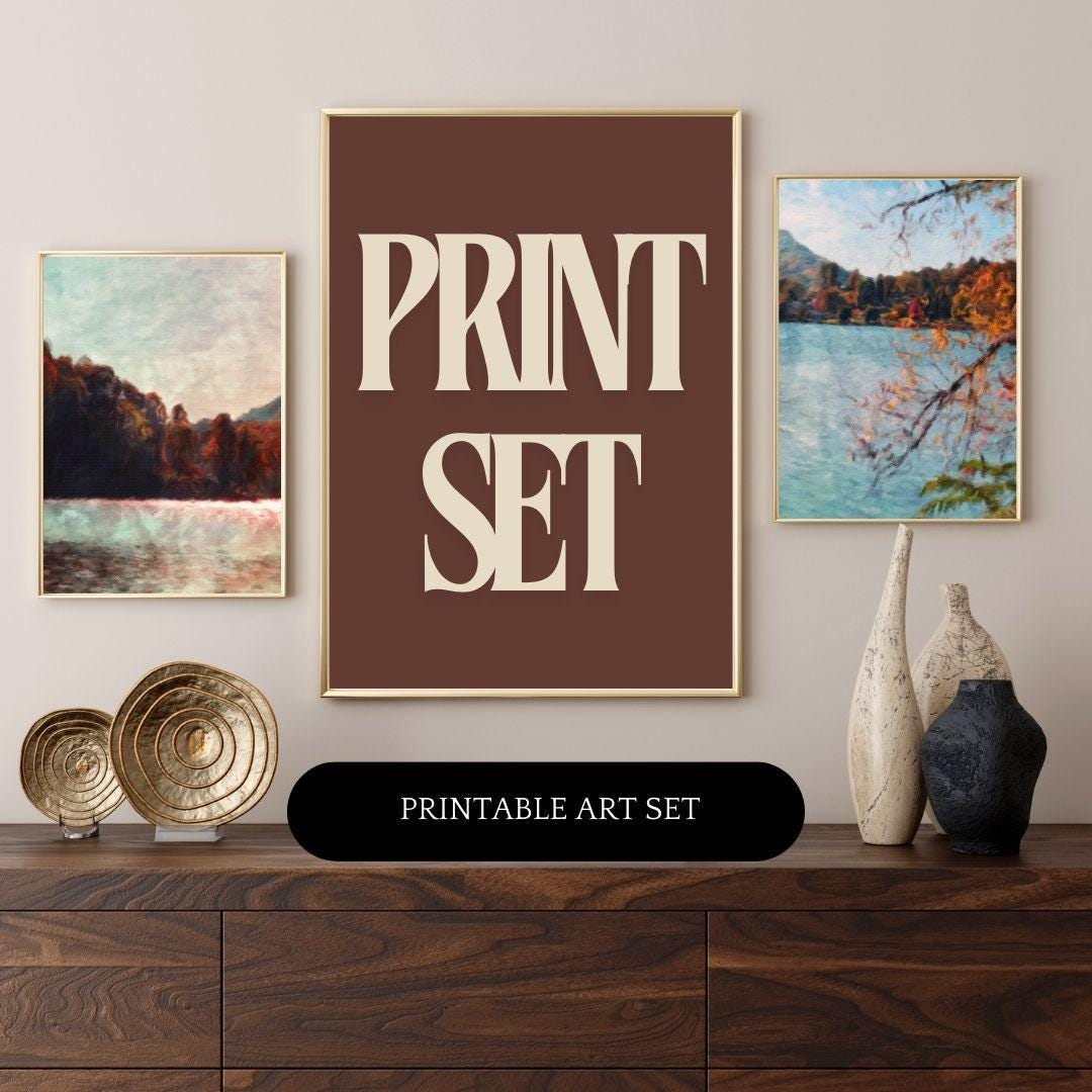Print Set, Printable Art, Oil Painting Prints, Autumn, Fall Home Decor ...