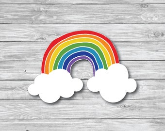 Rainbow stickers | Etsy