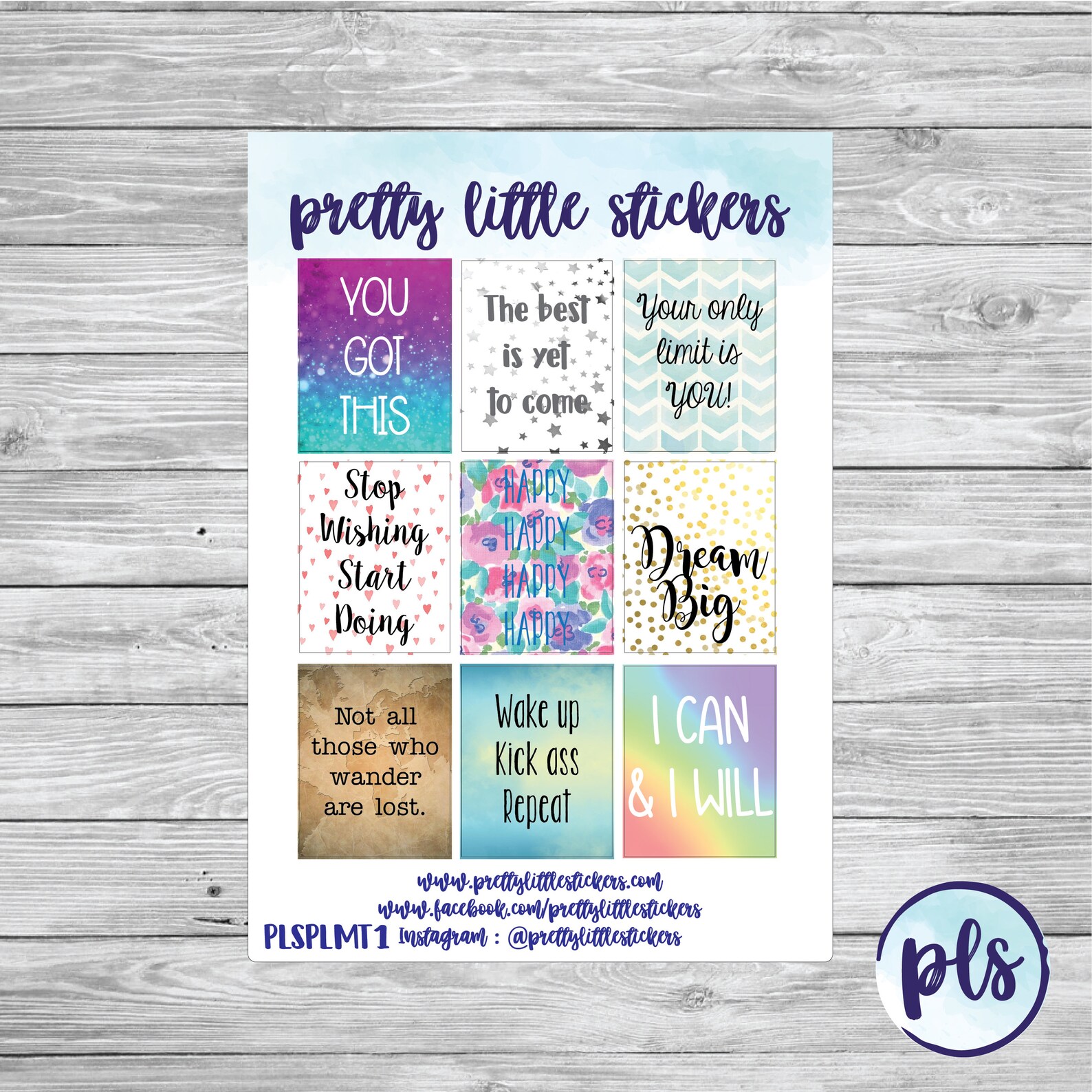 A5 Size Sheet 9 Motivational Planner Stickers | Etsy