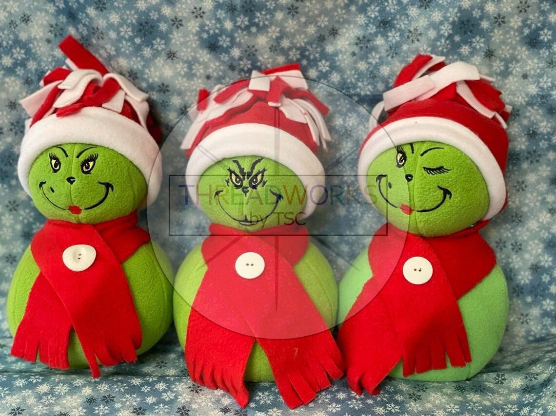 Greenies Snowman/snowballs With Pattern - Etsy