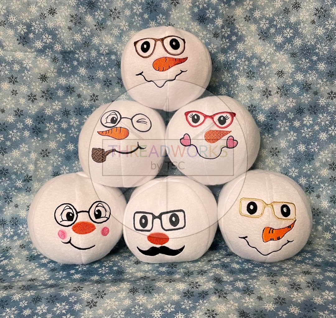 Snowman Faces Series 5 With Patterns - Etsy