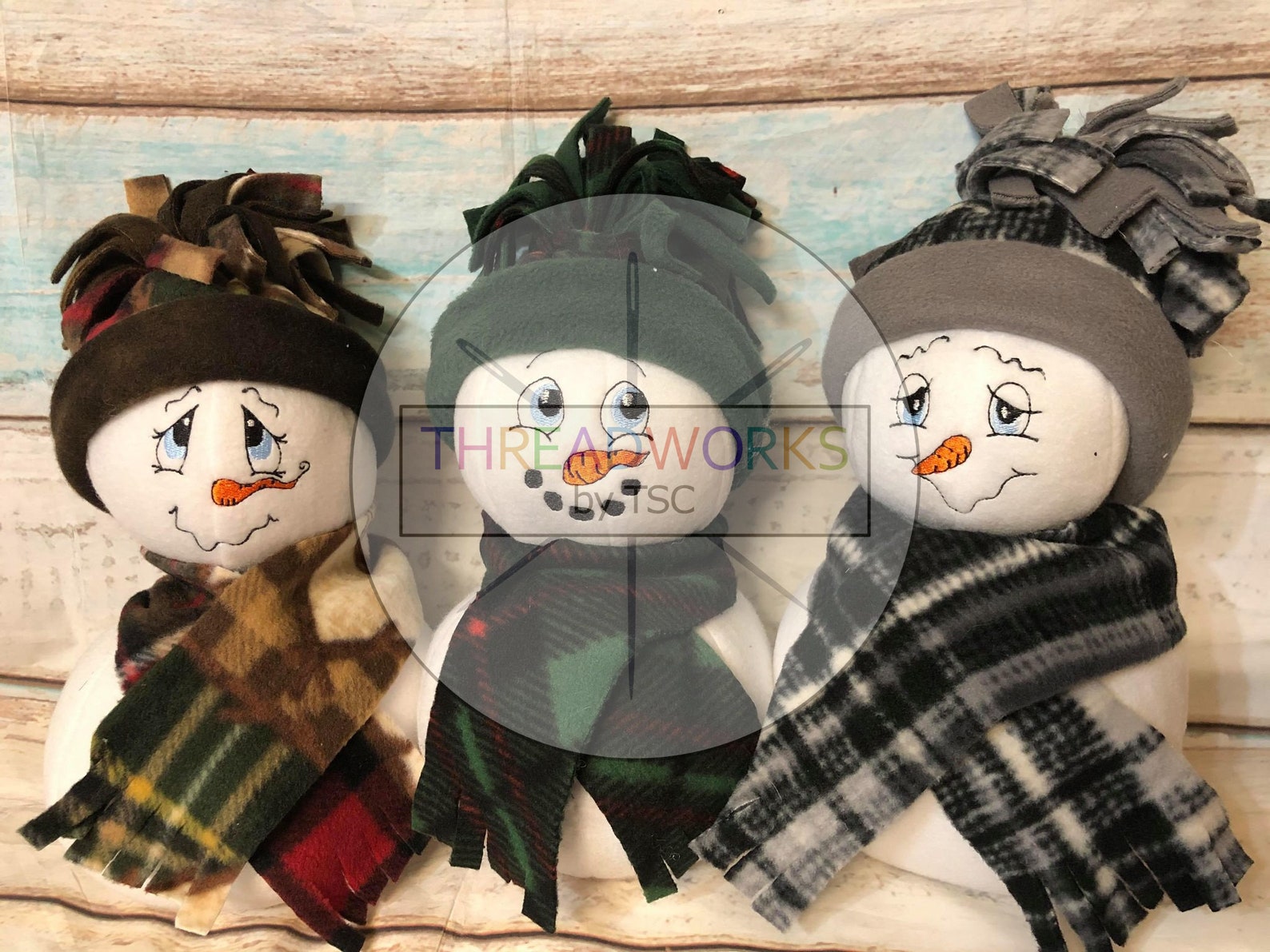 Snowman Faces Series 3 With Patterns - Etsy