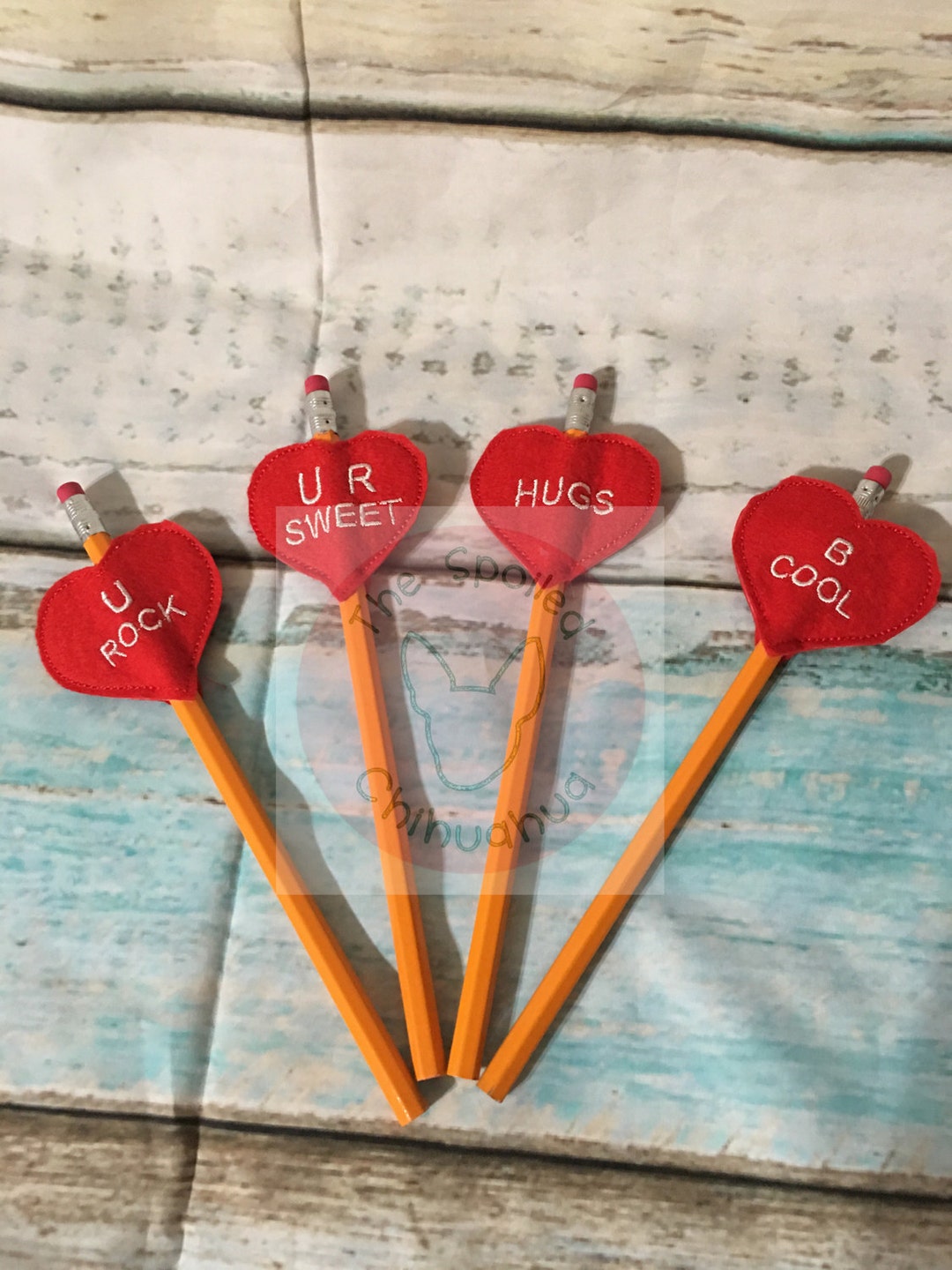 Conversation Hearts Pencil Toppers - Etsy