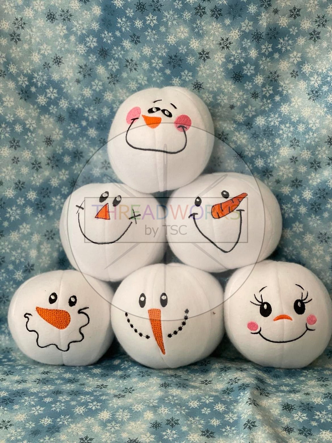 Snowman Faces Series 8 With Patterns - Etsy