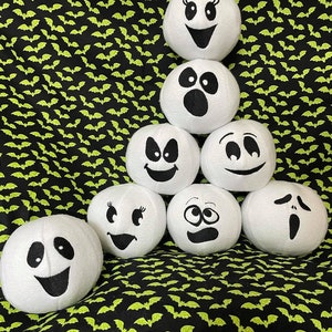 8 Ghost Balls With Patterns - Etsy