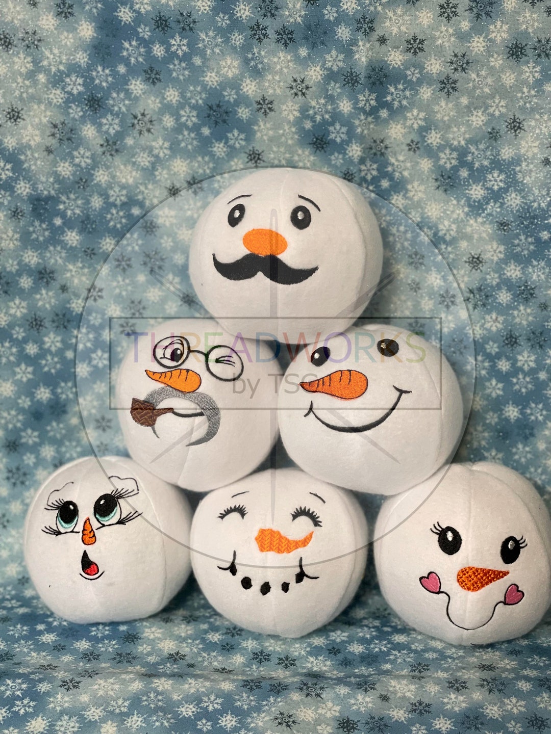 Snowman Faces Series 7 With Patterns - Etsy