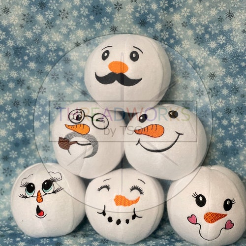 Snowman Faces Series 3 With Patterns - Etsy