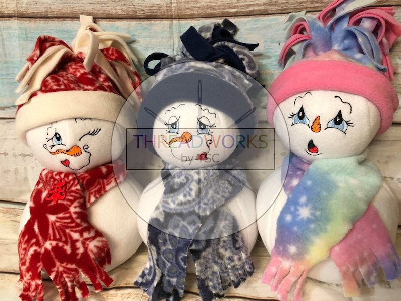 Snowman Faces Series 3 With Patterns - Etsy
