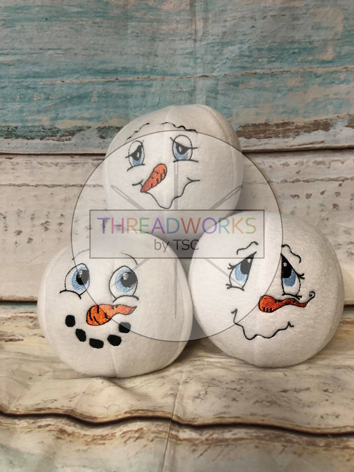 Snowman Faces Series 3 With Patterns - Etsy