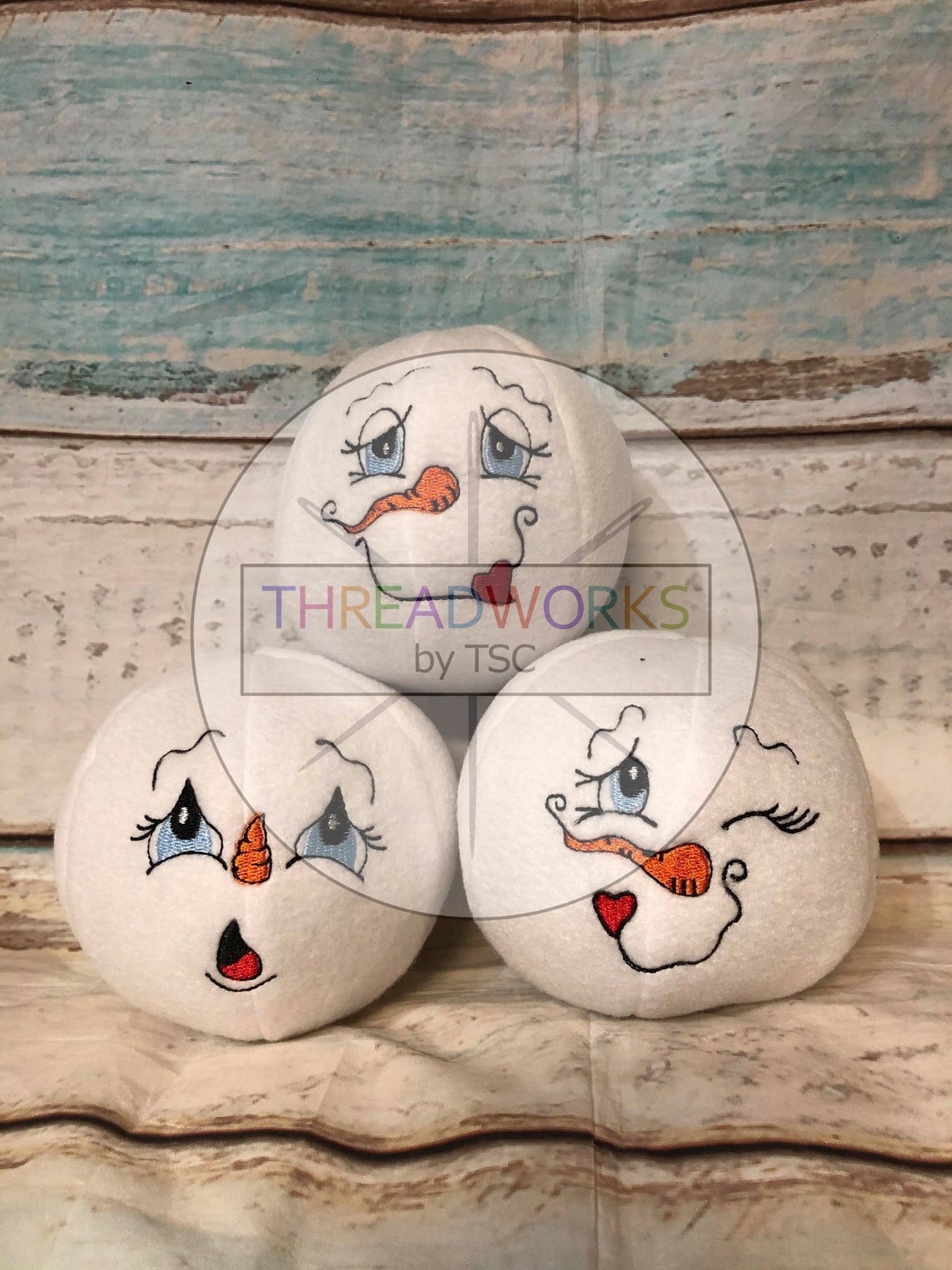 Snowman Faces Series 3 With Patterns - Etsy