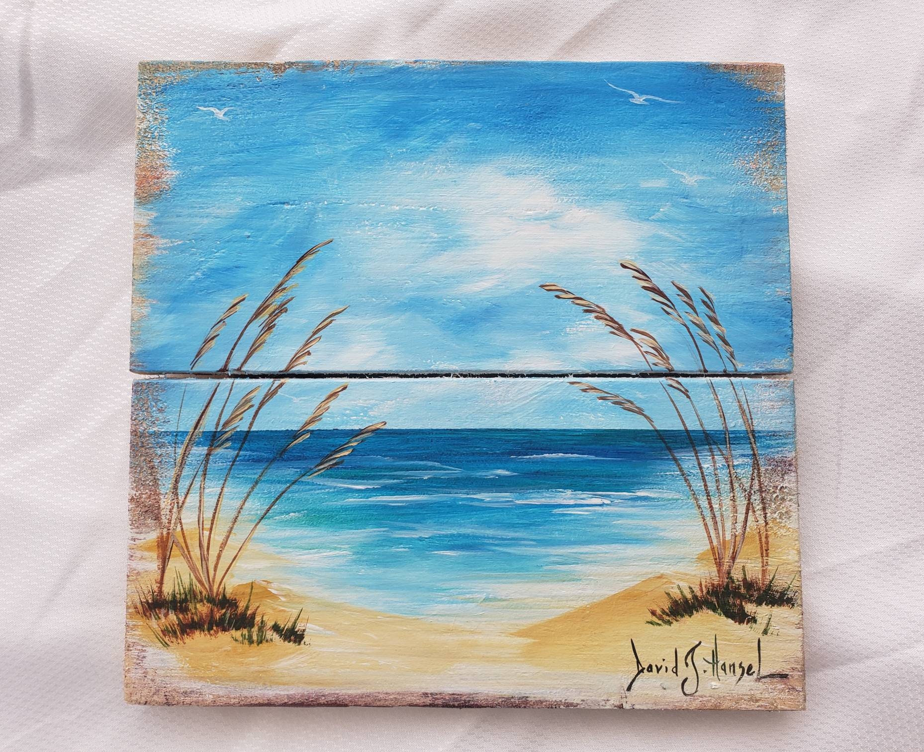 Simple Beach Scene Paintings
