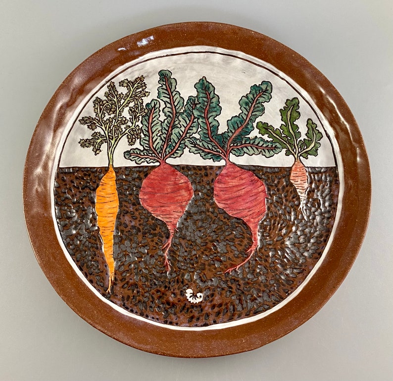Pre Order Root Veggie Plate 6 or 9 Inch - Etsy