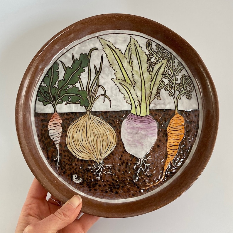 Pre Order Root Veggie Plate 6 or 9 Inch - Etsy