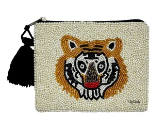 Beaded Tiger Coin Purse - Etsy
