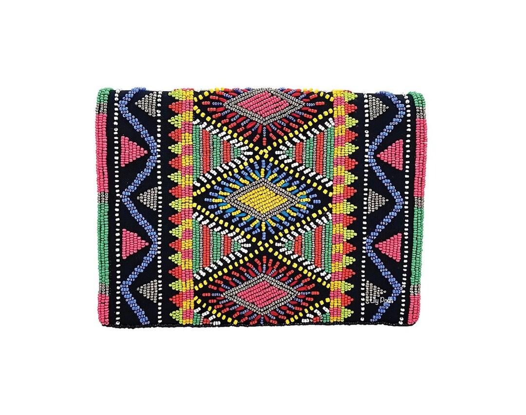 NEW Beaded Clutch Bag, Crossbody Bag, Seed Bead Clutch Bag, Boho ...