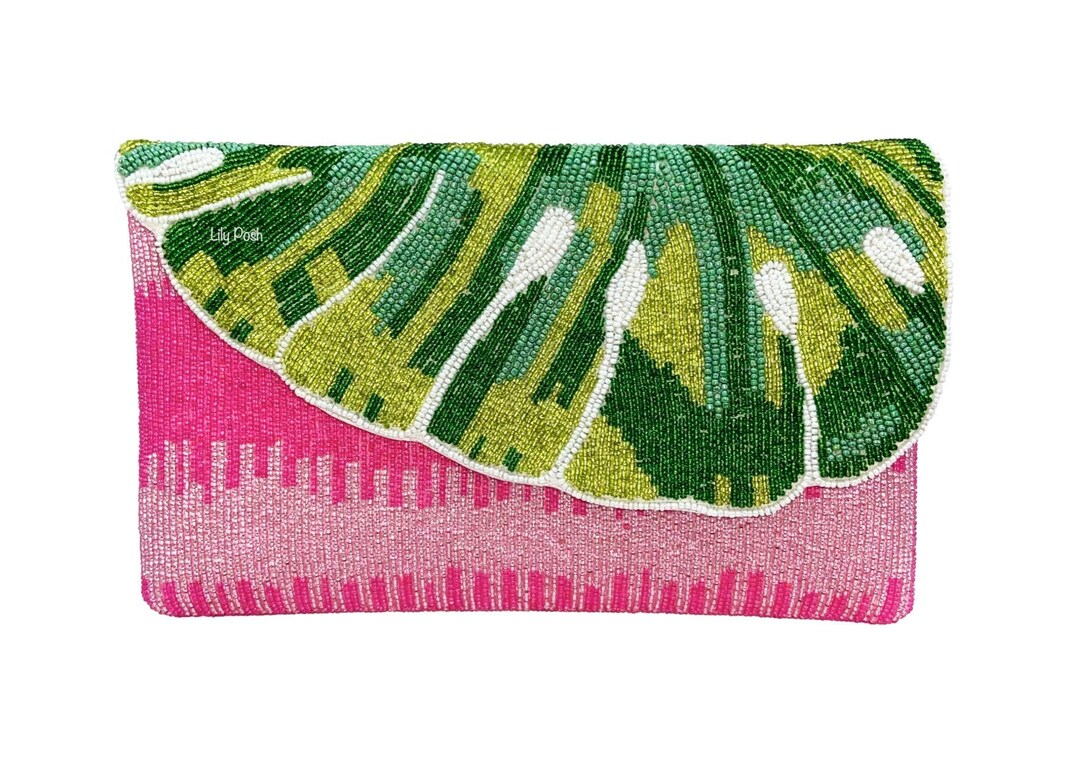 NEW Beaded Leaf Clutch Seed Bead Clutch Bag Boho Handbag - Etsy