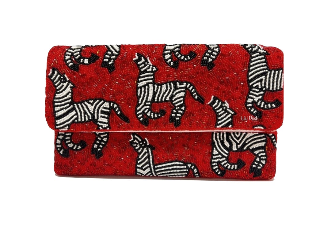 NEW Beaded Zebra Clutch Bag Crossbody Bag Seed Bead Clutch - Etsy