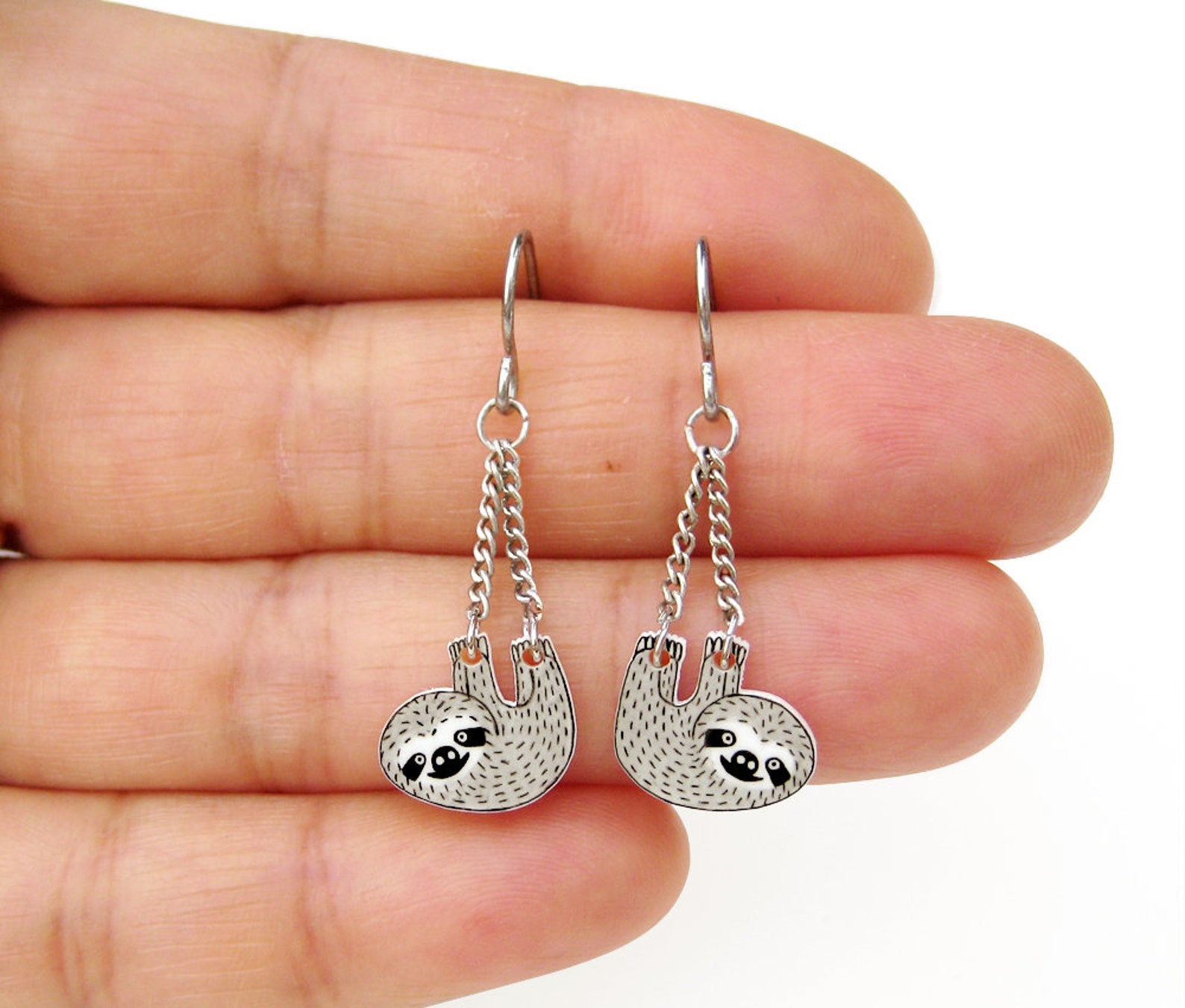 Sloth Earrings Sloth Jewelry Sloth Jewellery Sloth Gifts - Etsy