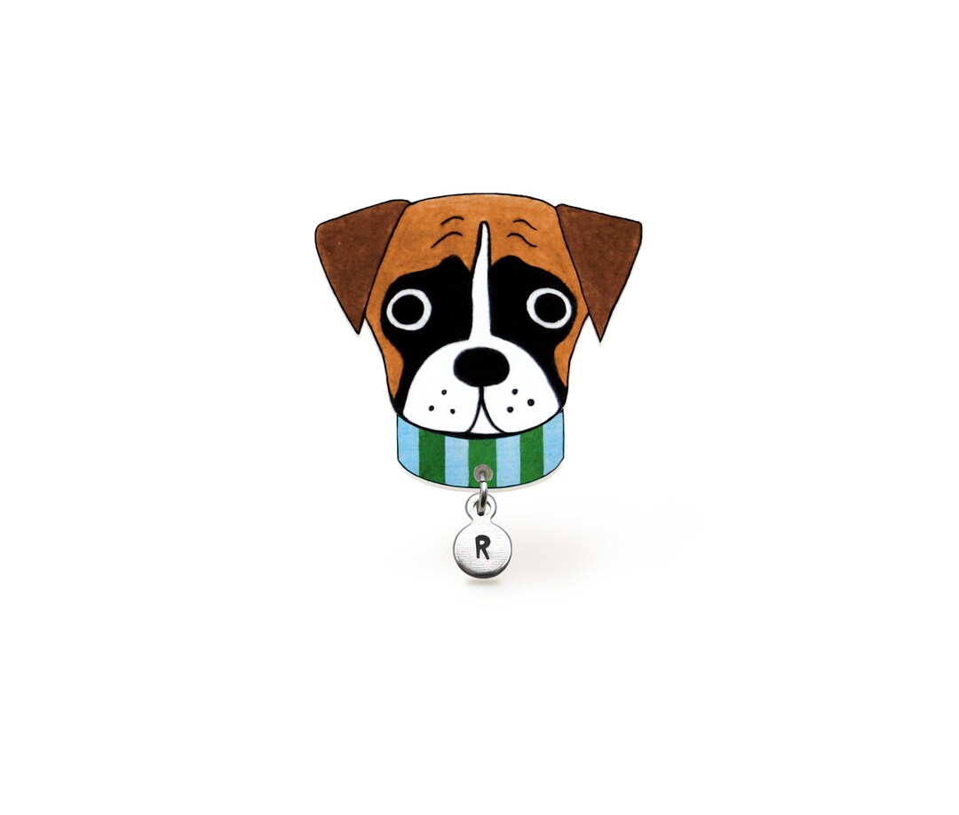Boxer Pin, Boxer Brooch, Boxer Jewelry, Boxer Gifts, Personalized Dog ...