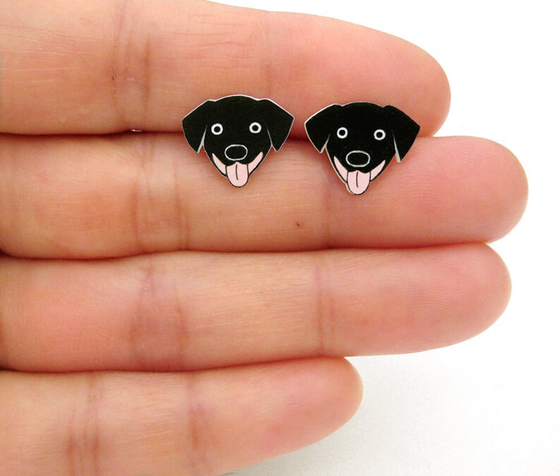 Black Labrador Earrings Labrador Jewelry Labrador Jewellery - Etsy
