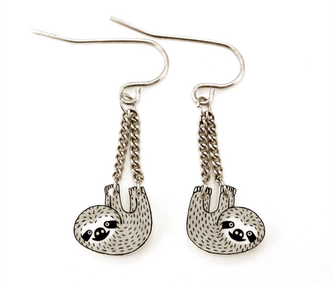 Sloth Earrings Sloth Jewelry Sloth Jewellery Sloth Gifts - Etsy