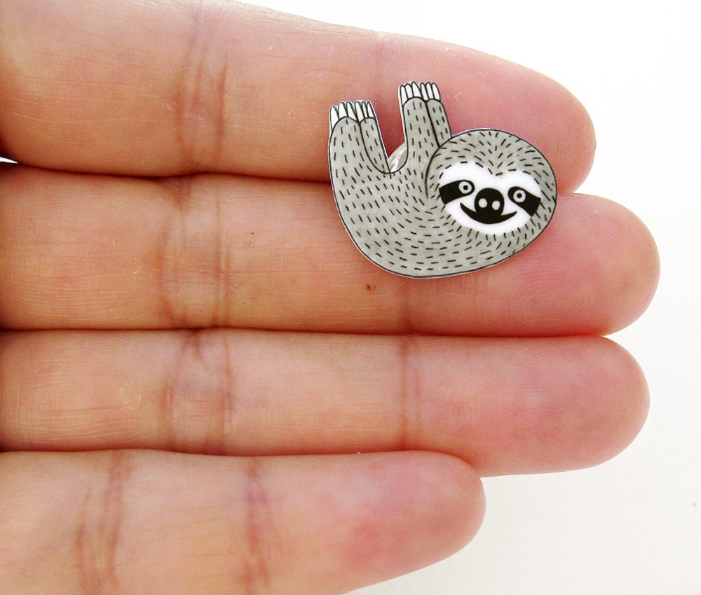 Sloth Pin Sloth Brooch Sloth Jewelry Sloth Jewellery Sloth - Etsy UK