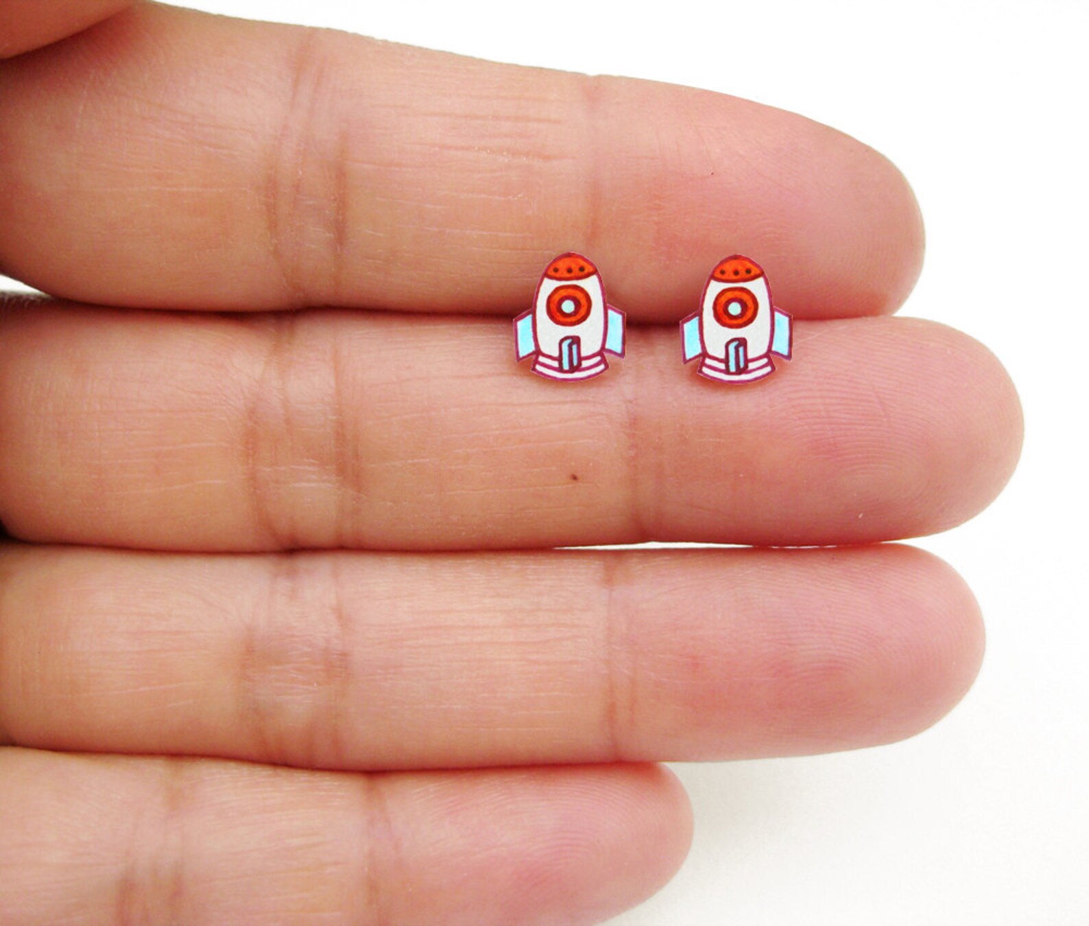 Tiny Rocket Earrings Rocket Jewelry Rocket Jewellery - Etsy