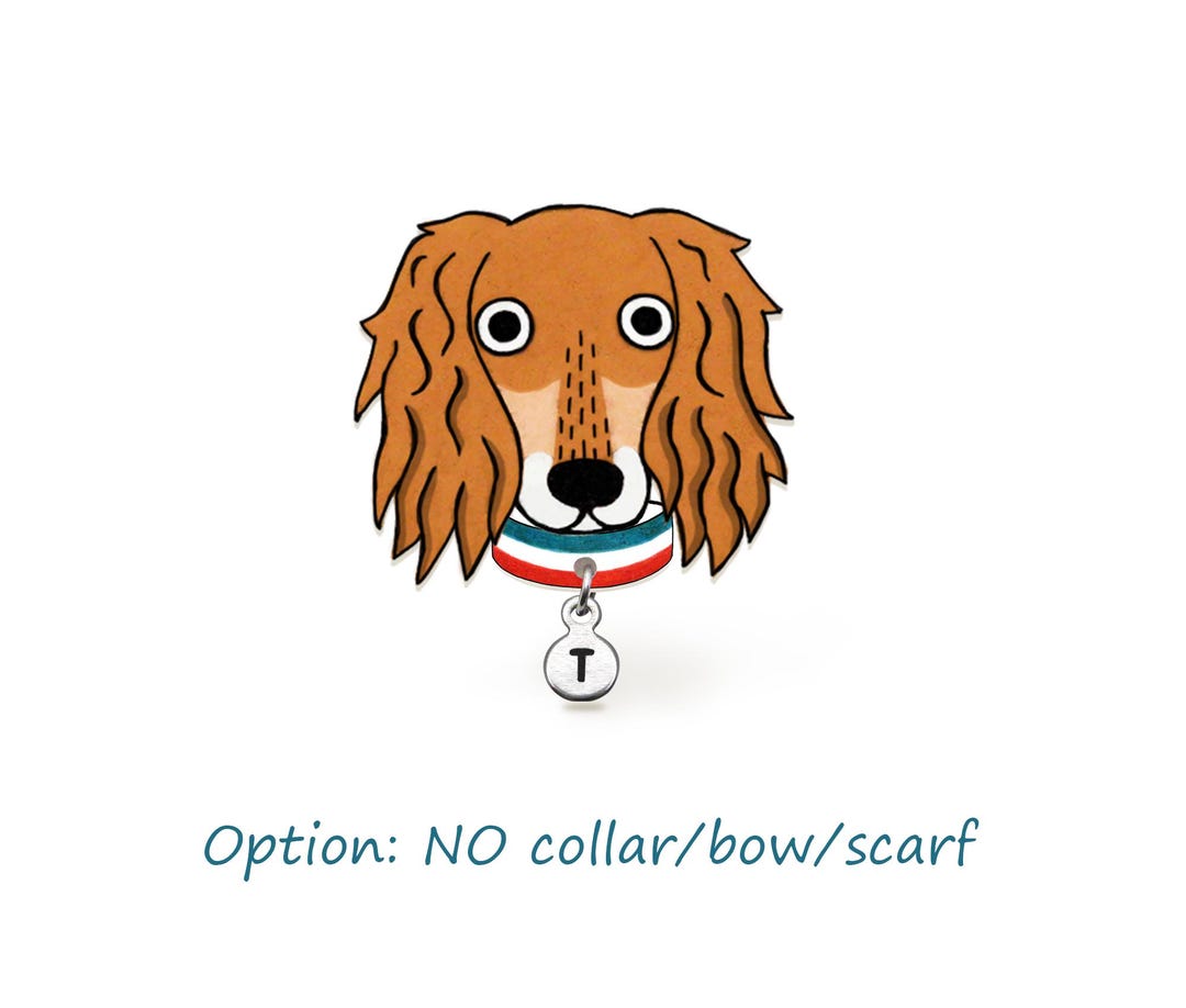 Red Saluki Pin, Fun Salukis Brooch, Long Hair Red Dog Jewelry, Salukis ...