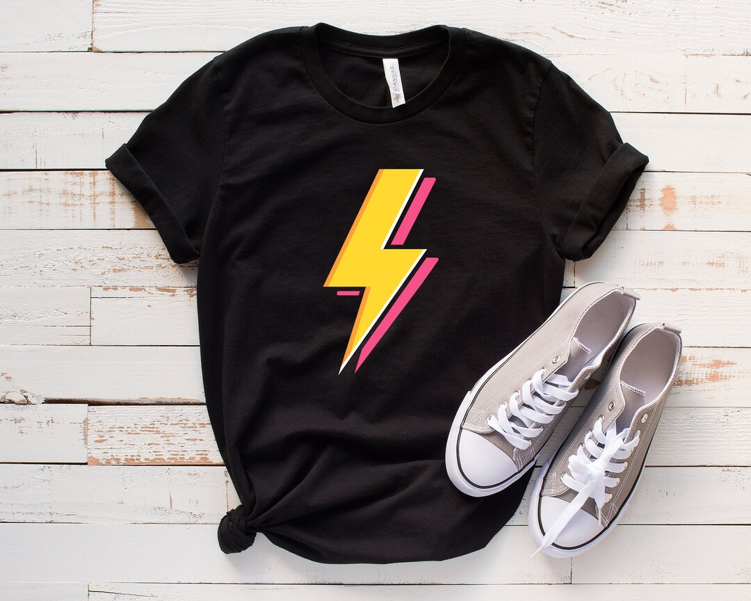 Vintage Lightning Bolt T-shirt, Flash T Shirt, Lightning Tee, Flash ...