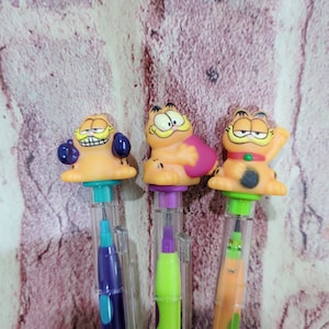 1978 Taiwan Vintage Garfield Pencil Toppers Magic Pencil Pop-a-point ...