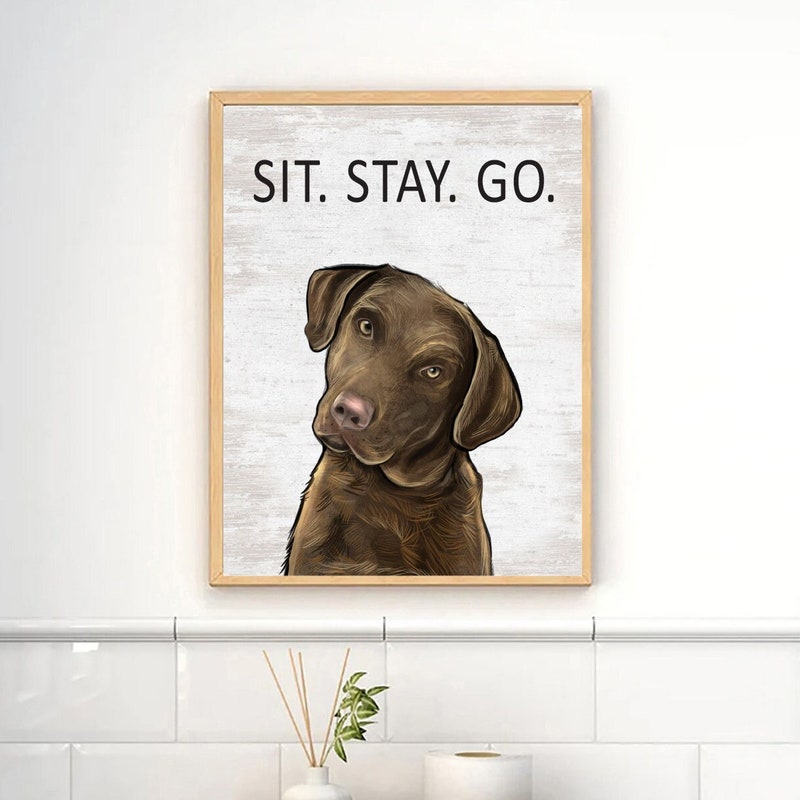 Dog Bathroom Sign - Etsy