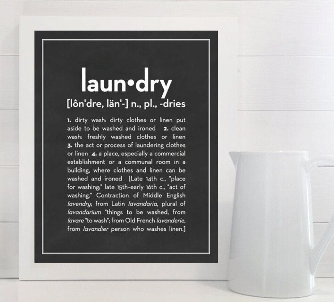 Laundry Definition Mod Laundry Wall Decor Vintage Laundry Wall Art ...