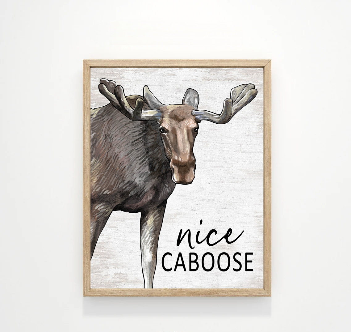 Funny Bathroom Animal Wall Art, Cheeky Moose, Bear, Deer, Set of 3 - Etsy
