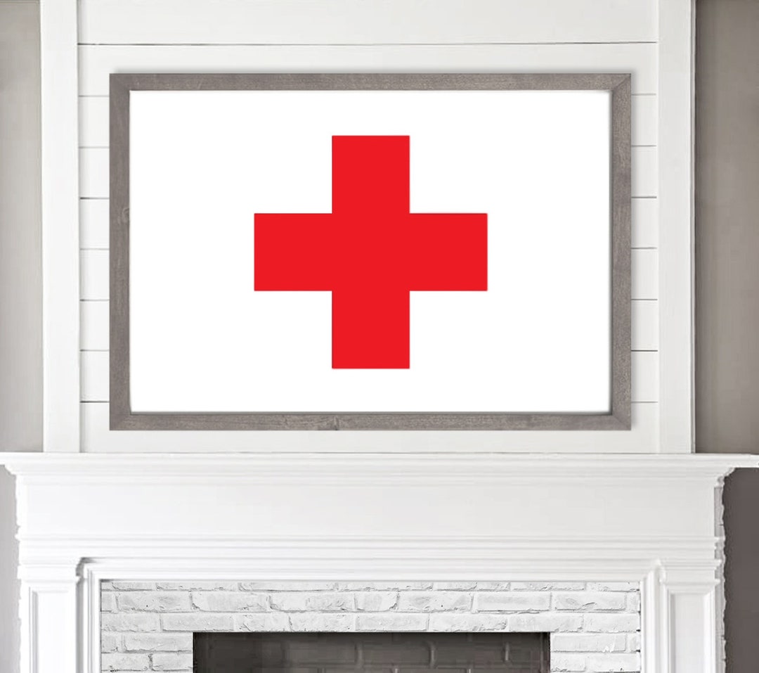 Swiss Cross Wall Decor Vintage Red Cross Arm Flag American Red Cross ...
