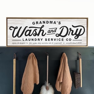 Personalized Laundry Room Sign Custom Wash and Dry Same Day Service ...