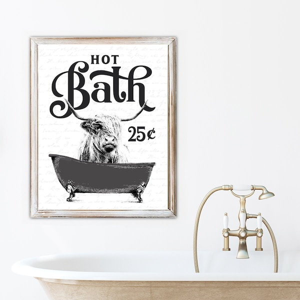 Cow Bath Sign - Etsy
