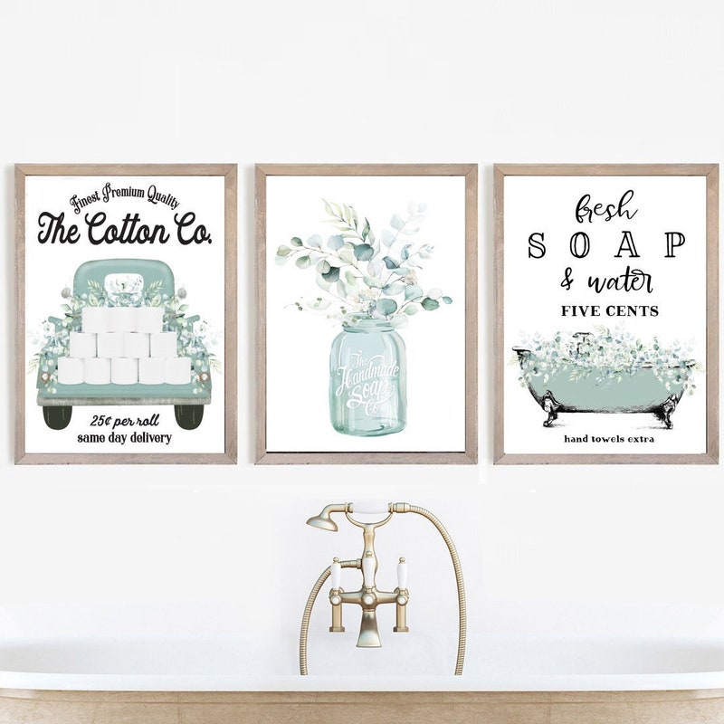Farmhouse Bathroom Signs - Etsy