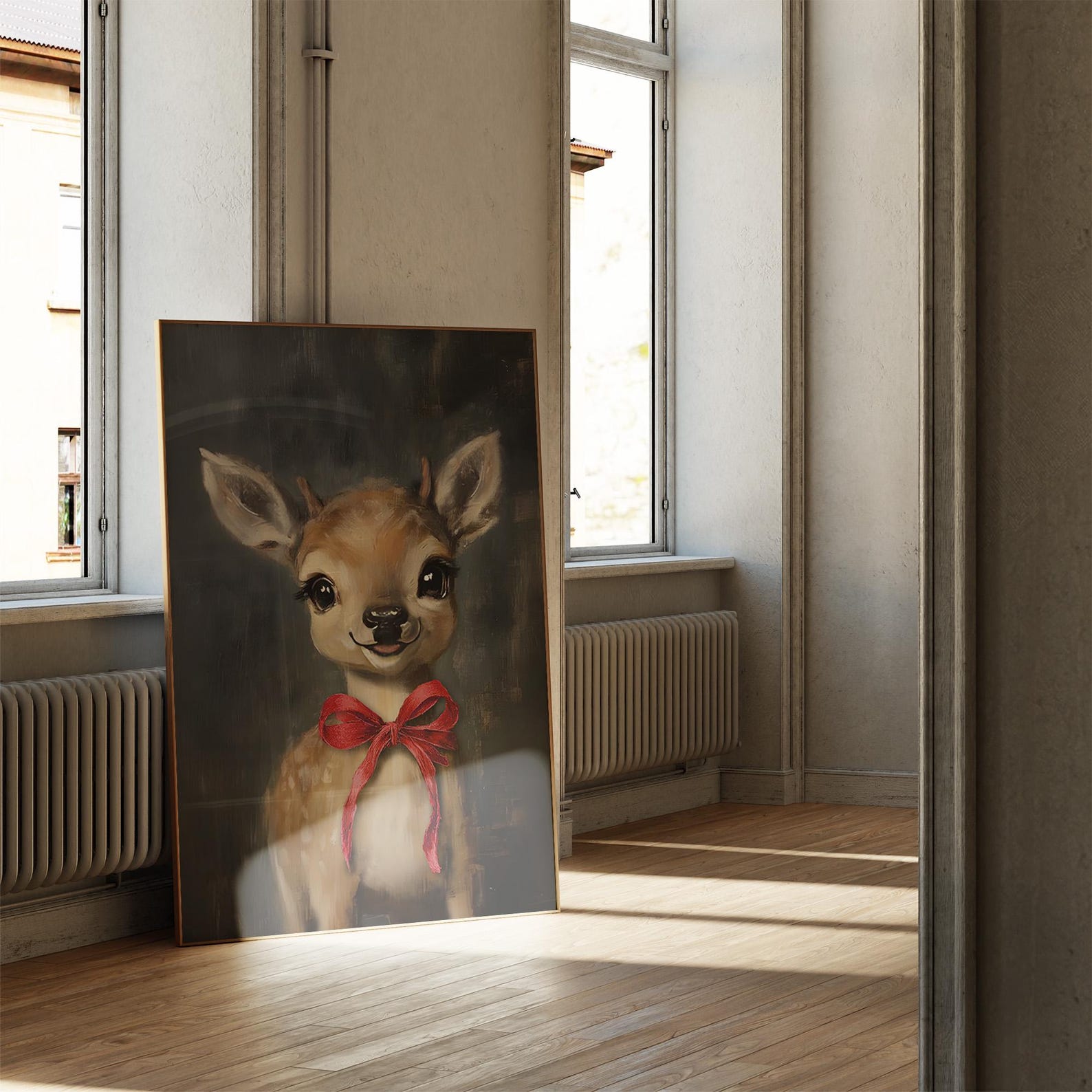 Clarice Rudolph Reindeer Wall Art: Whimsical Christmas Wall Decor - Etsy